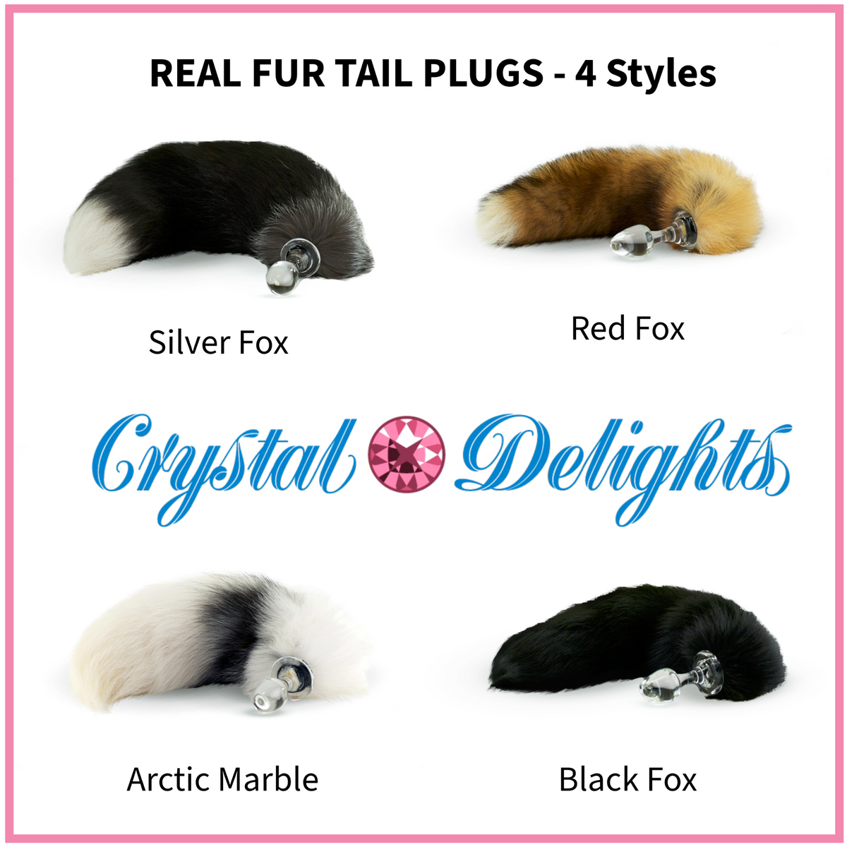 Black Fox Real Fur Tail Plug – CrystalDelights