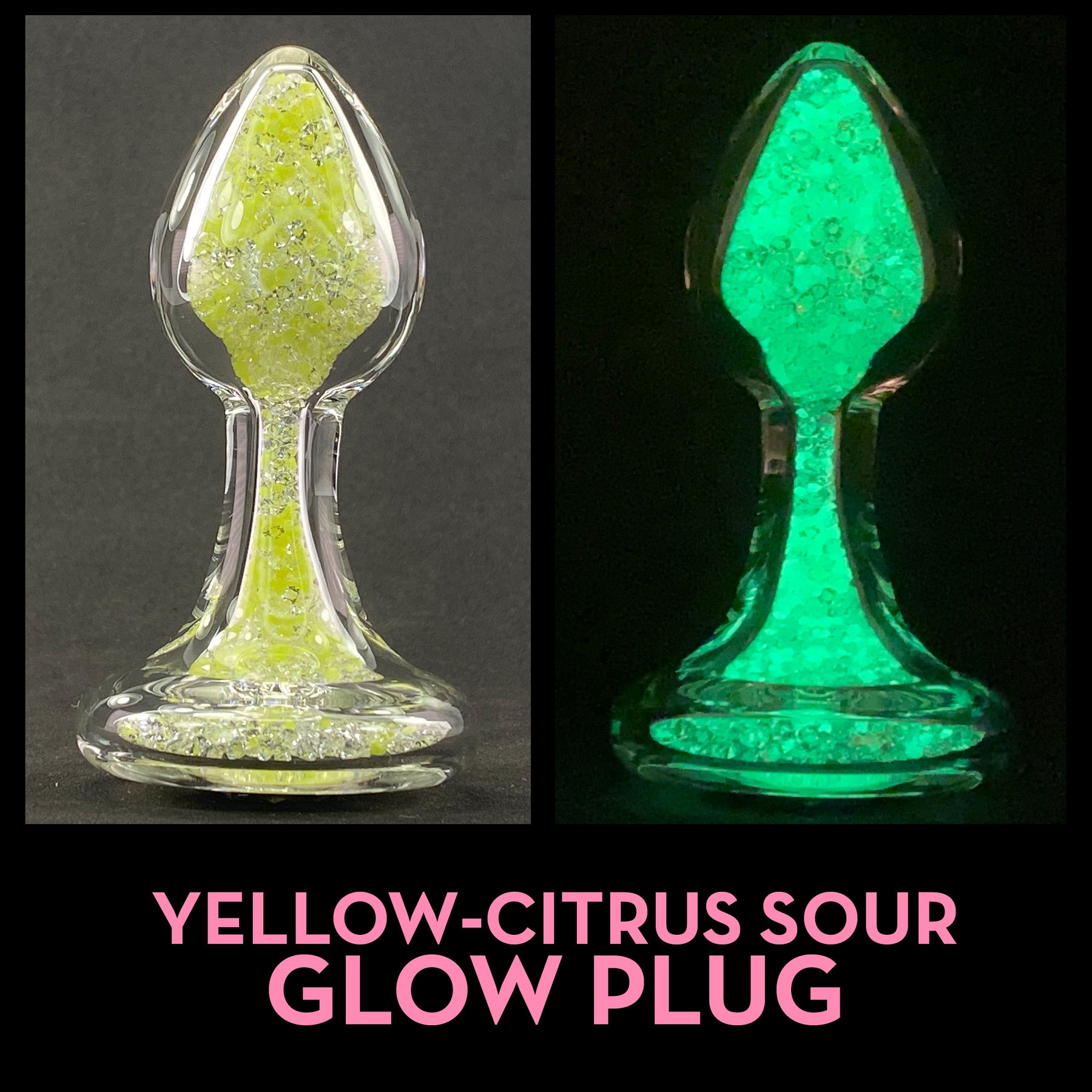 Light Up Butt Plugs | Sparkle Glow Butt Plug with Crystal Base – Crystal Delights